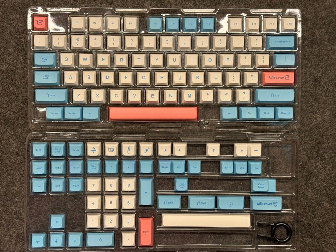 Milk Cover XDA Keycaps Dye Sub PBT Custom Keycaps for Mechanical ...